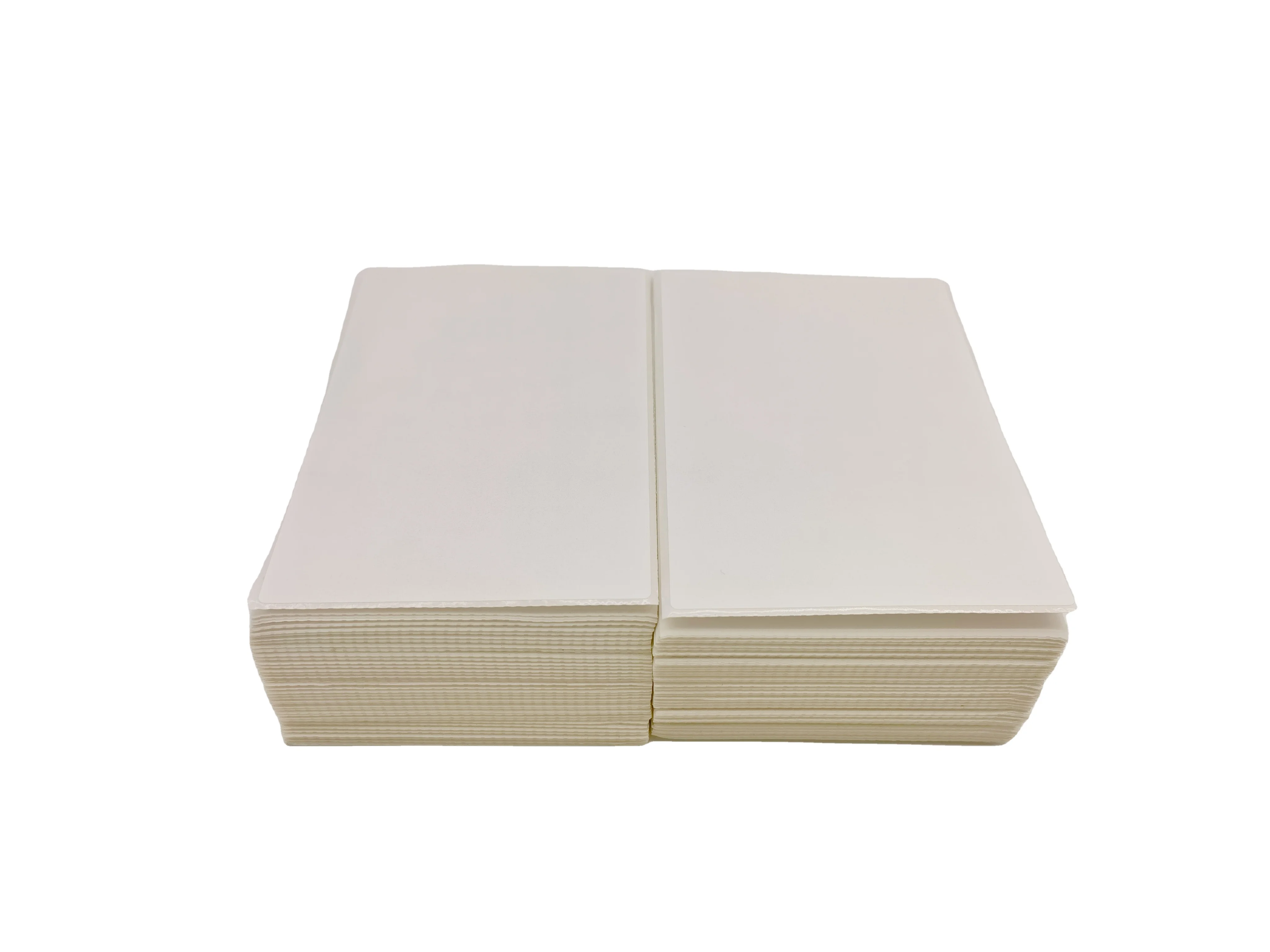 Custom 4x6 Size Green Adhesive Stickers 500pcs Fanfold Direct Thermal ...