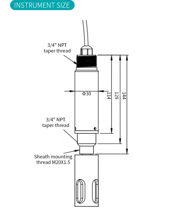 Aice Tech Online Rs485 Free Residual Chlorine Sensor 4-20ma Residual ...