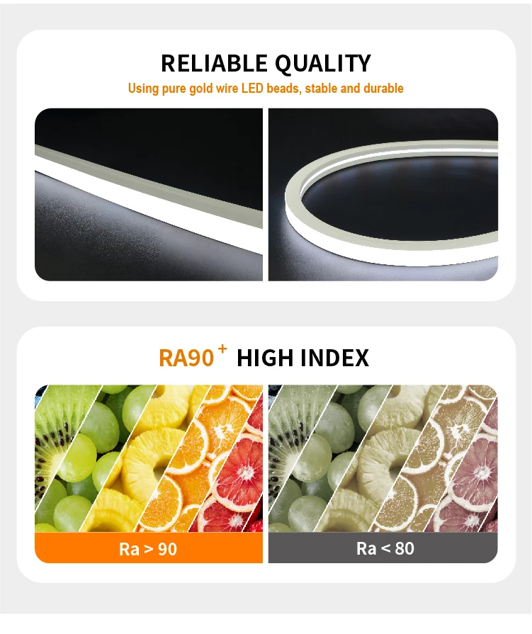 DC24V 16*15mm Top Bending Flexible Silicone RGB Neon LED Strip