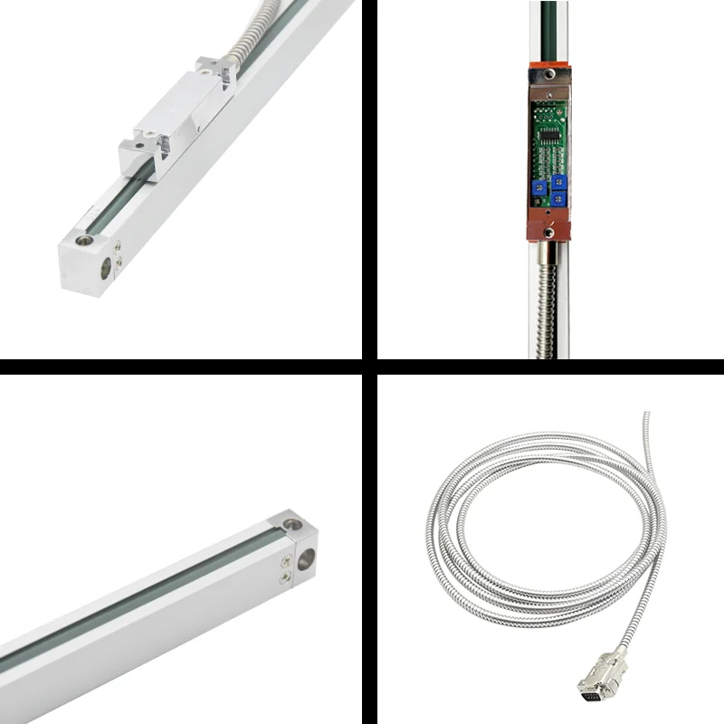 High Precision 50-3000mm Digital Readout Linear Scale Optical Grating ...