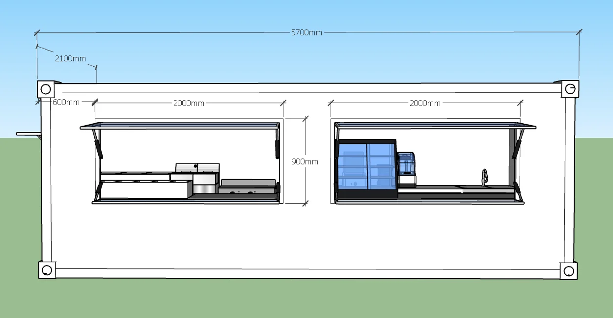Cafe Container 20ft Shipping Container Bar Portable Coffee Commerical ...