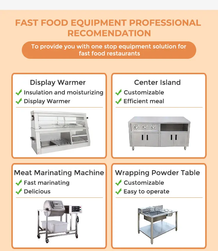 Fried Chicken Burger Fast Food Restaurant Kitchen Equipment One-stop ...