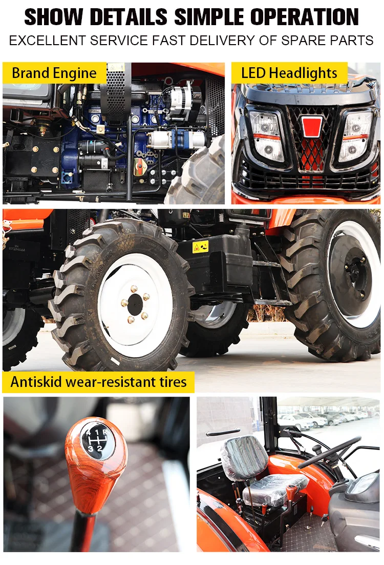 4wd Mini Tractor Agriculture Farm Tractor 50hp Compact Tractor With ...