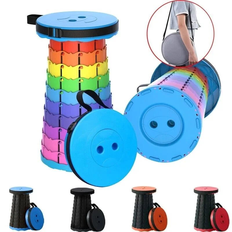 Folding Portable Telescopic Stool Plastic Collapsible Retractable Stool ... Folding Portable Telescopic Stool Plastic Collapsible Retractable Stool ...