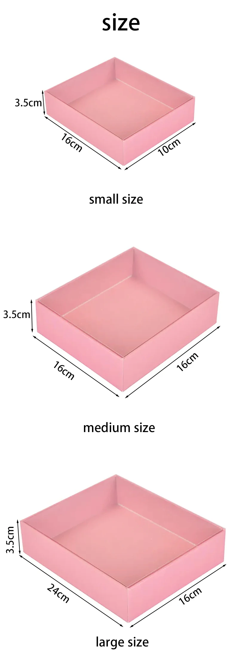 See Through square Cosmetic Display Pastry Cake Scarf Tie Hair Clips ...