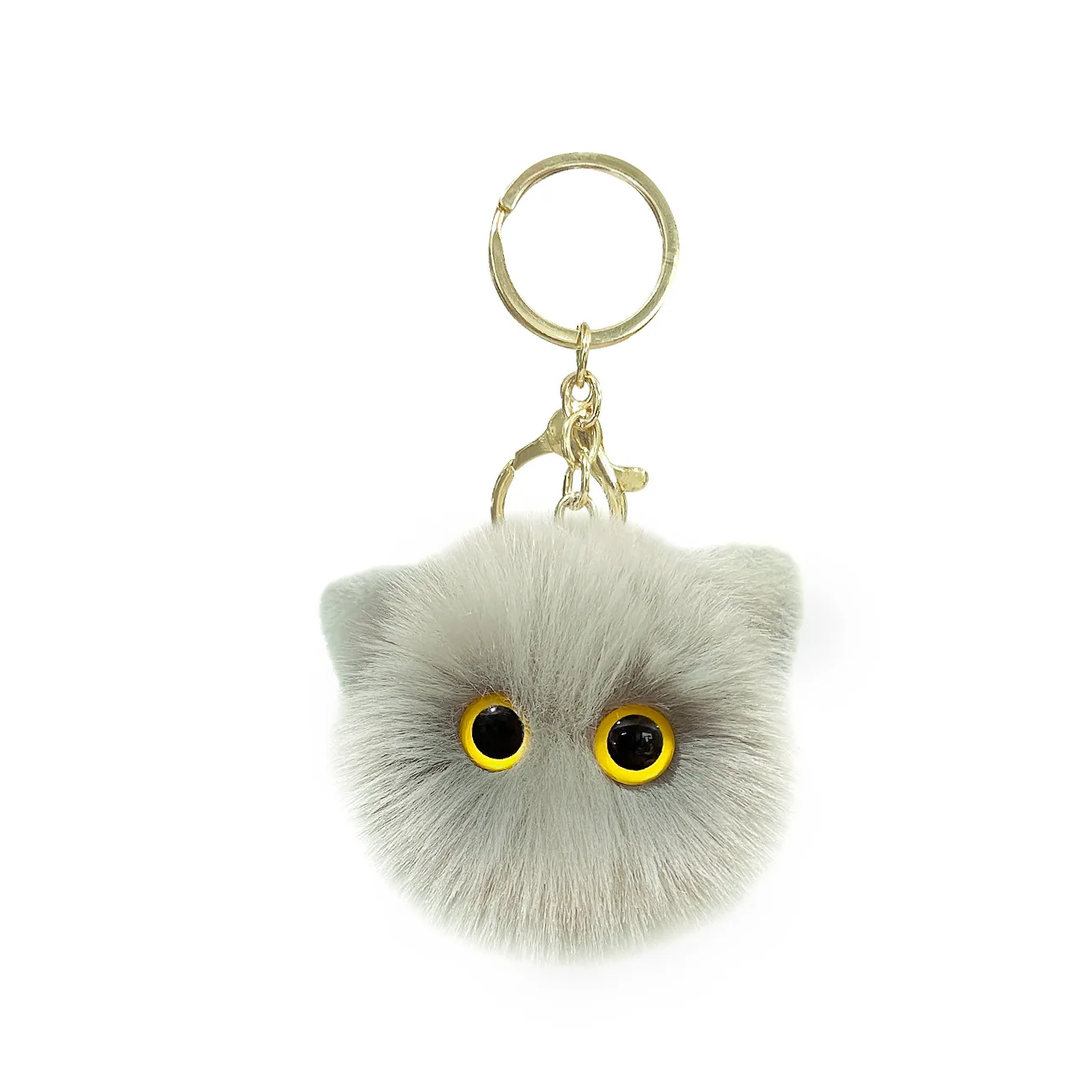 Cute Car Ball Keychain Fox Fur Pom Pon Ball Keychain - Buy Keychain Fur ...