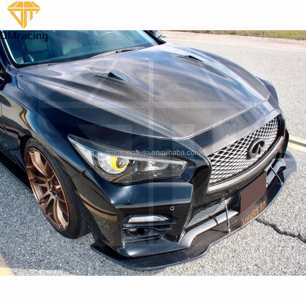 Gtr Style Carbon Fiber Hood Bonnet For Infiniti Q50 Q50s Q50l 2014-2022 - Buy Gtr Style Hood For ...