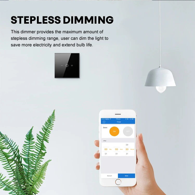 100V-240V US/AU Standard Triac Stepless Dimming Tuya Wifi Smart Home ...