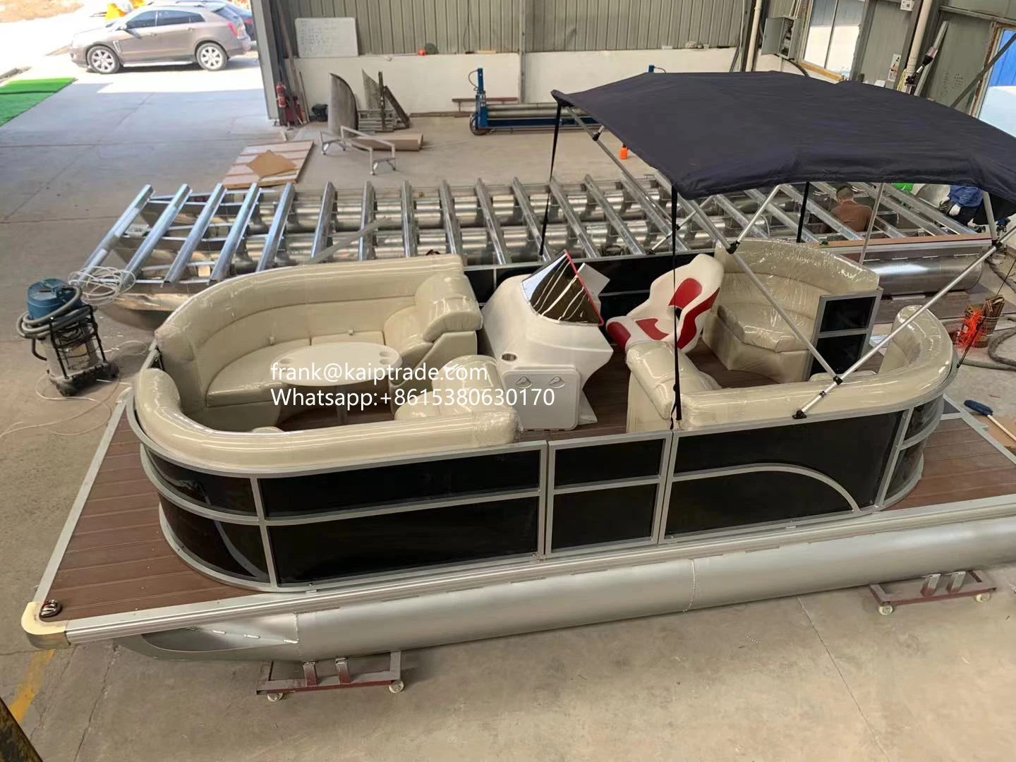24ft Yacht Pantoon Boat For Sale Water Taxi Passenger Boat 12 Passagers ...