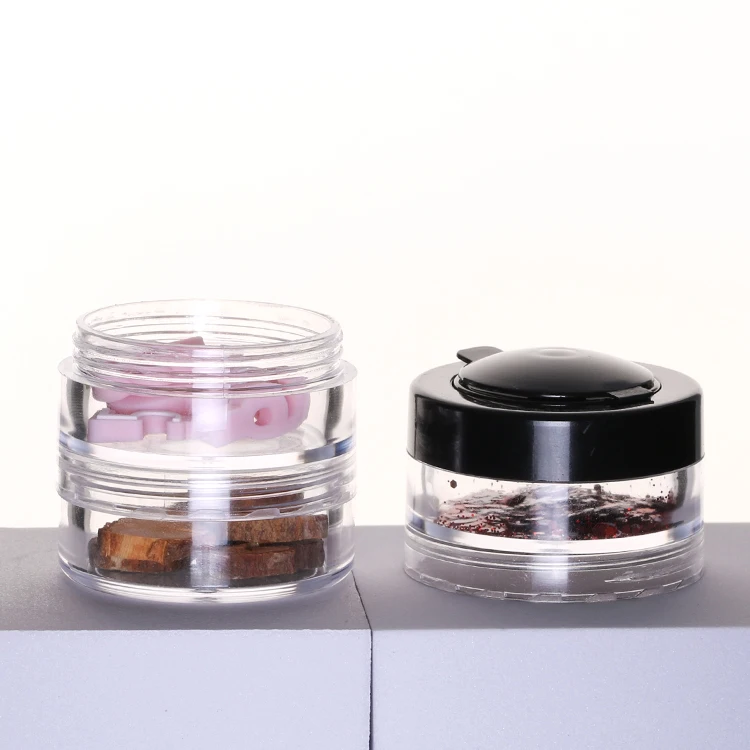 10g Hot Oem Several Layers Transparent Powder With Colored Screw Lid Ps ...