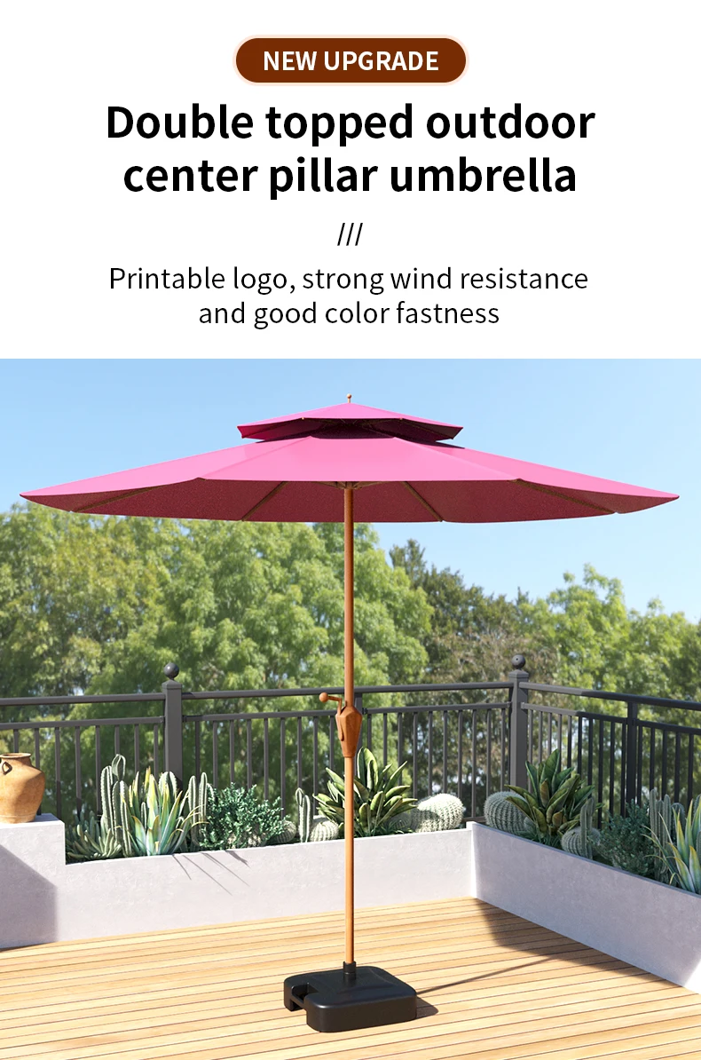 Large Open-air Stall Roman Garden Umbrella Outdoor Sunshade For Balcony ...