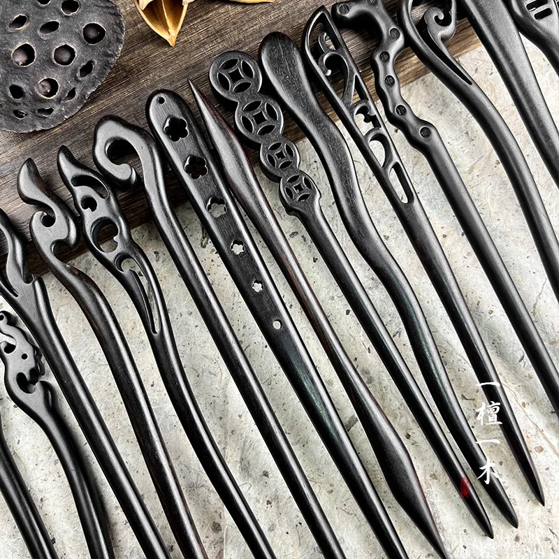 Traditional Hair Sticks Ancient Chinese Hairpins Carved Wooden Hair ...