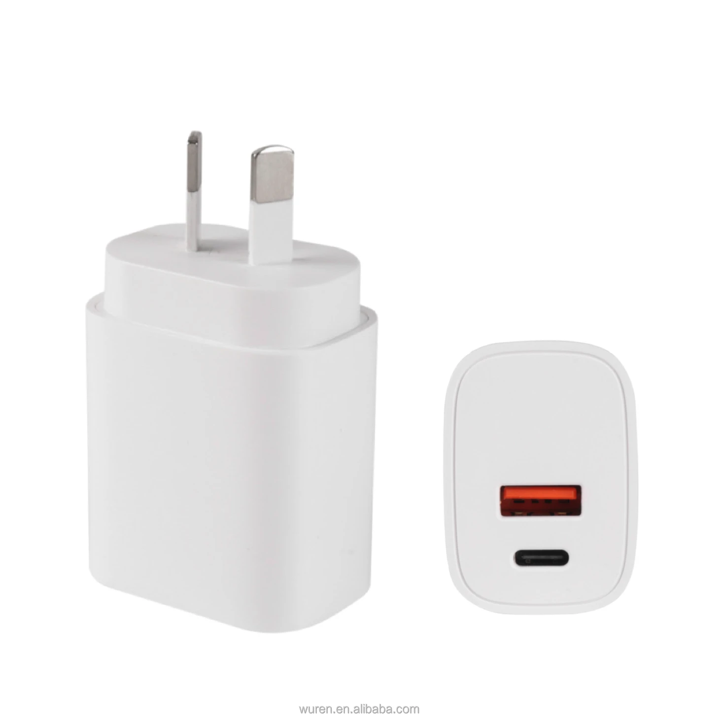 20w Dual Port Pd3.0 Wall Charger Qc3.0 Type C Charging Block Plug ...