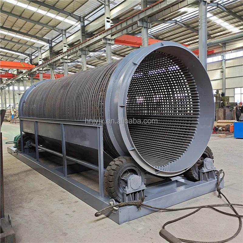 Sand Stone Rotary Drum Screening Machine - Mobile Trommel Screen ...