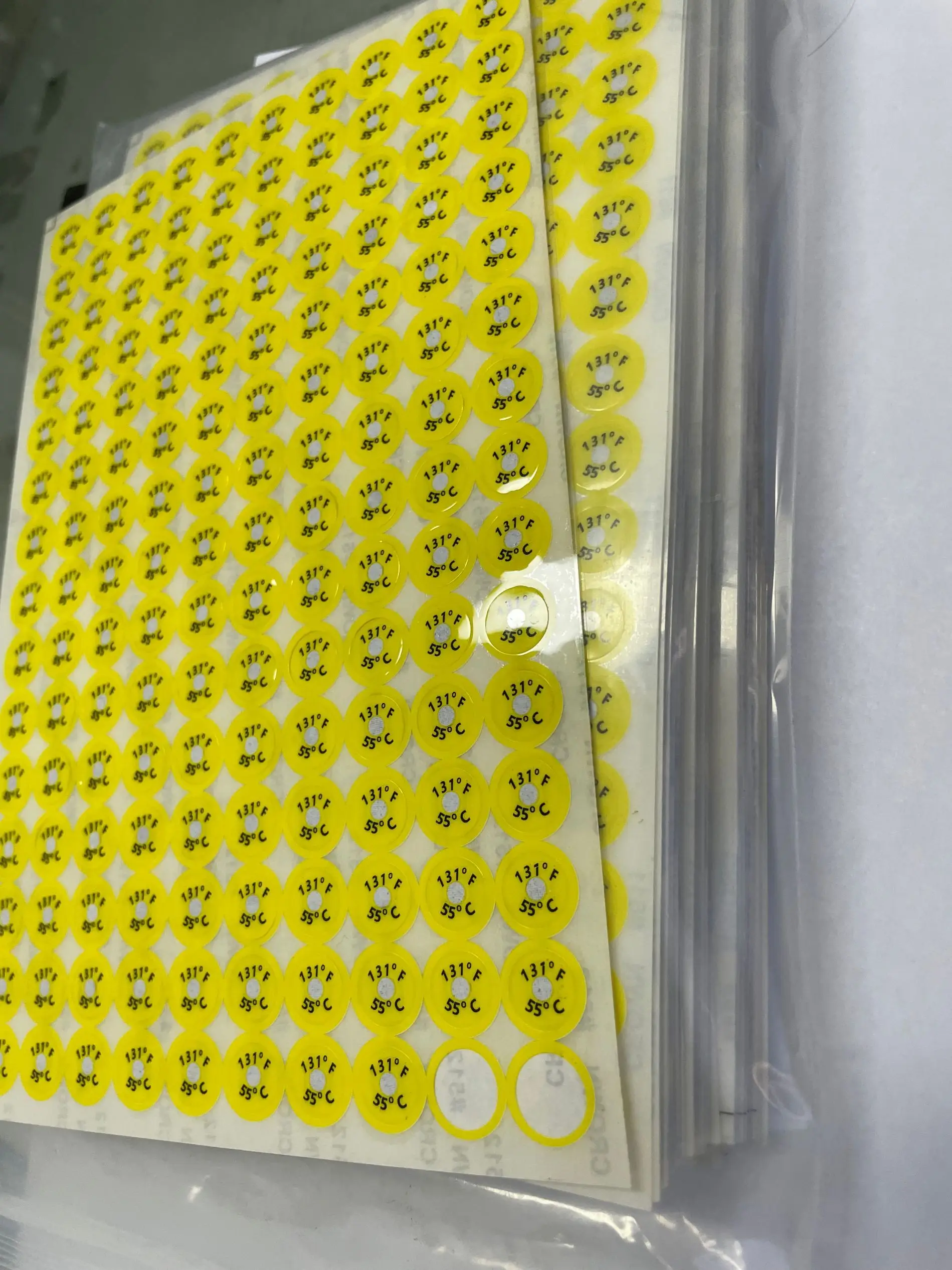 Temperature Irreversible Color Change Sticker Thermometer Custom ...