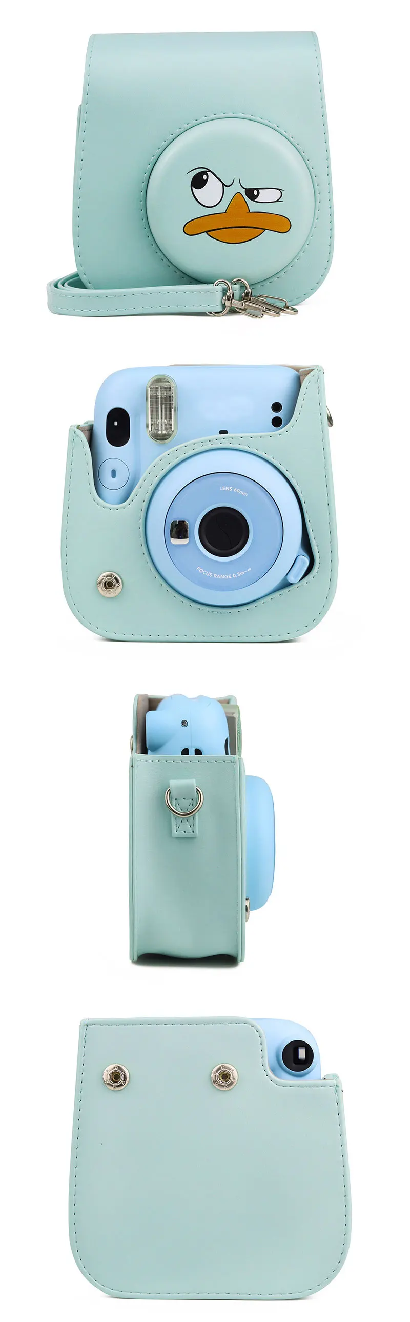 Mini11 Camera Bag Cute Cartoon PU Leather Protective Case for Instax ...