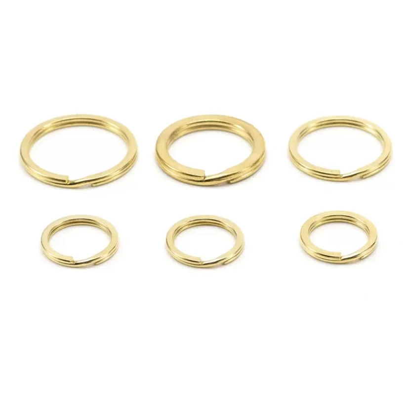 Factory Custom Multi-gauge Brass Key Ring Leather Diy Accessories - Buy ...