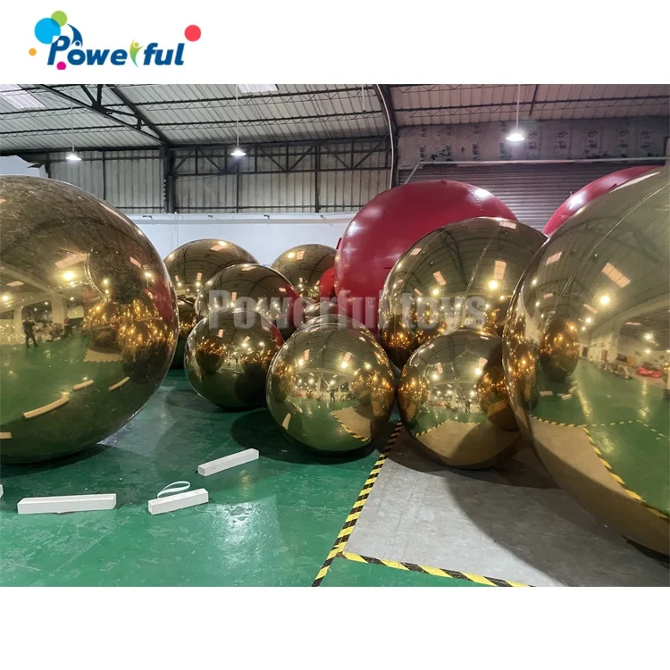 Rainbow Inflatable Mirror Ball Sphere/metallic Balls Inflatable PVC ...