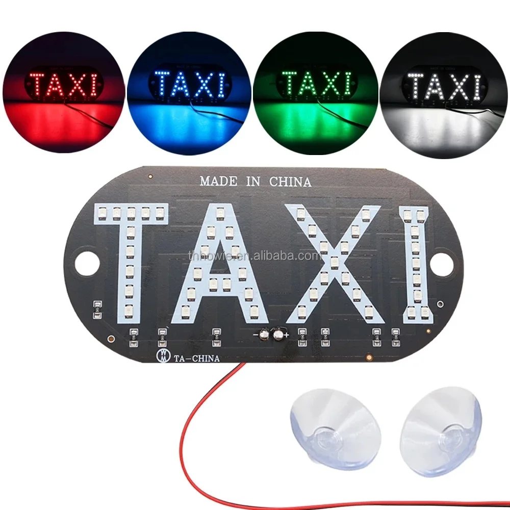 Auto Panel Sign Warning Light Source Blue Green Car Inside