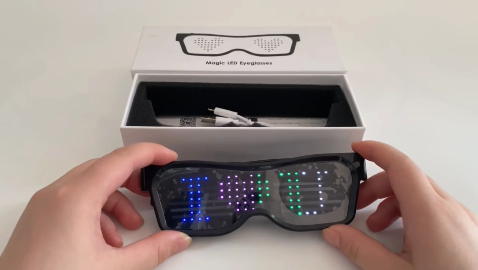 Customized Party Flashing Led Display Smart Glasses App Control Light ...