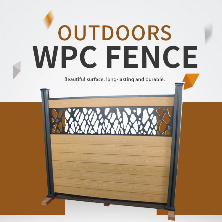 Fireproof Wall Panel Cladding Garden Fence WPC for Outdoor