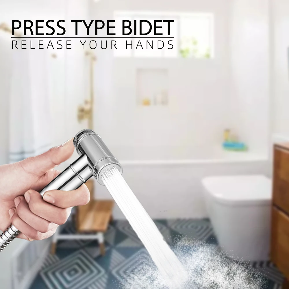 Household WC Toilet Handle Plastic Pressurized Bidet Sprayer Shattaf ...