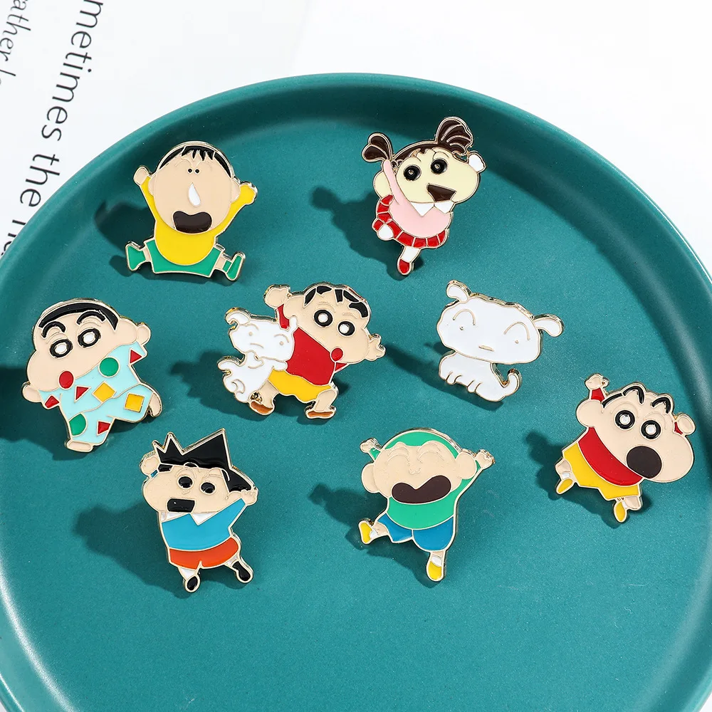 Accessories Funny Cartoon Shin Chan Pins Anime Hat Clothing Ornaments ...