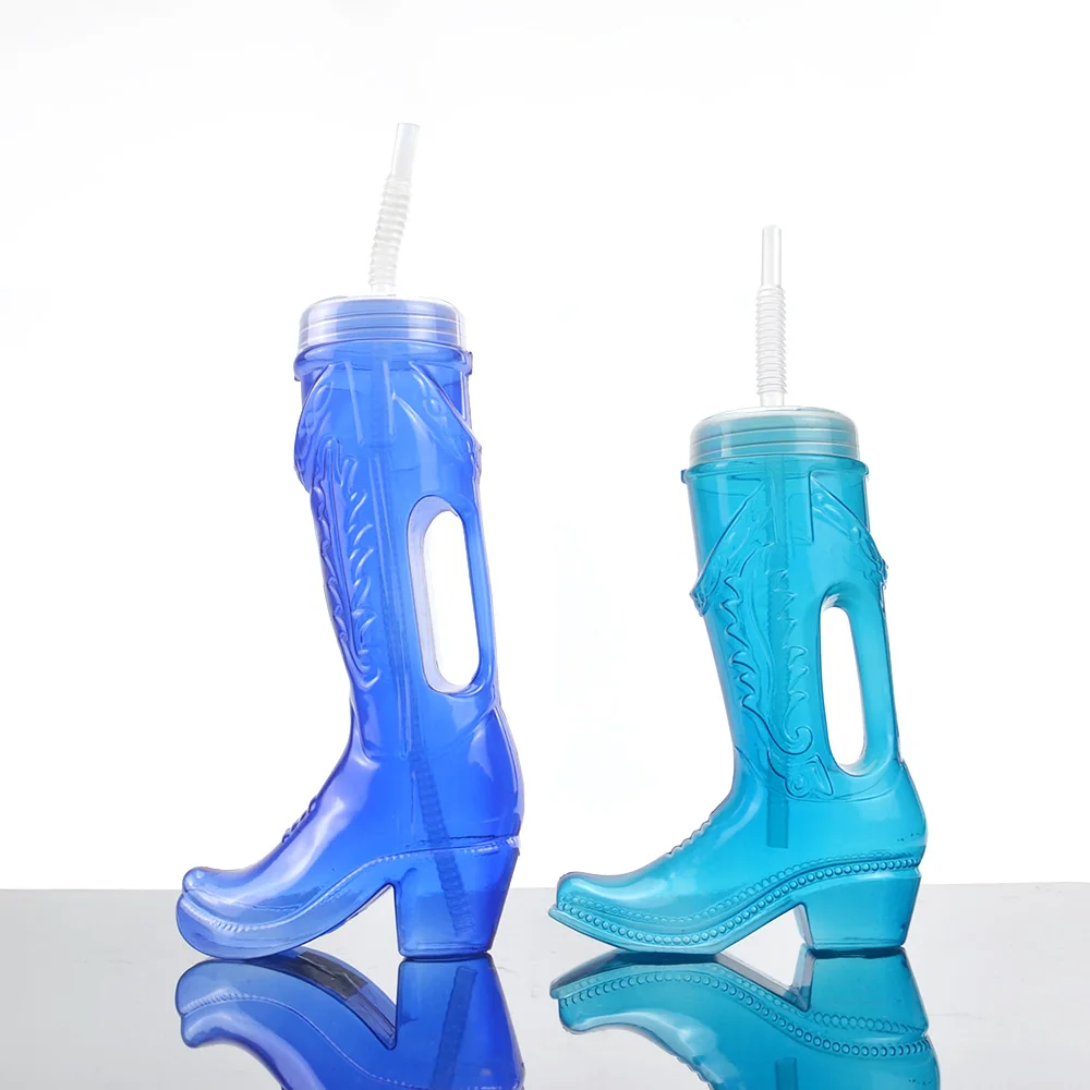 900ml 700ml 24oz 30oz Cowboy Boot Shape Yard Glass Cup Beer Mug with straw| Alibaba.com