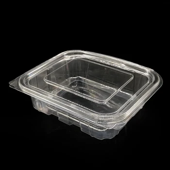 Disposable Plastic Clear Clamshell Box Hinged Container Fruit Salad ...