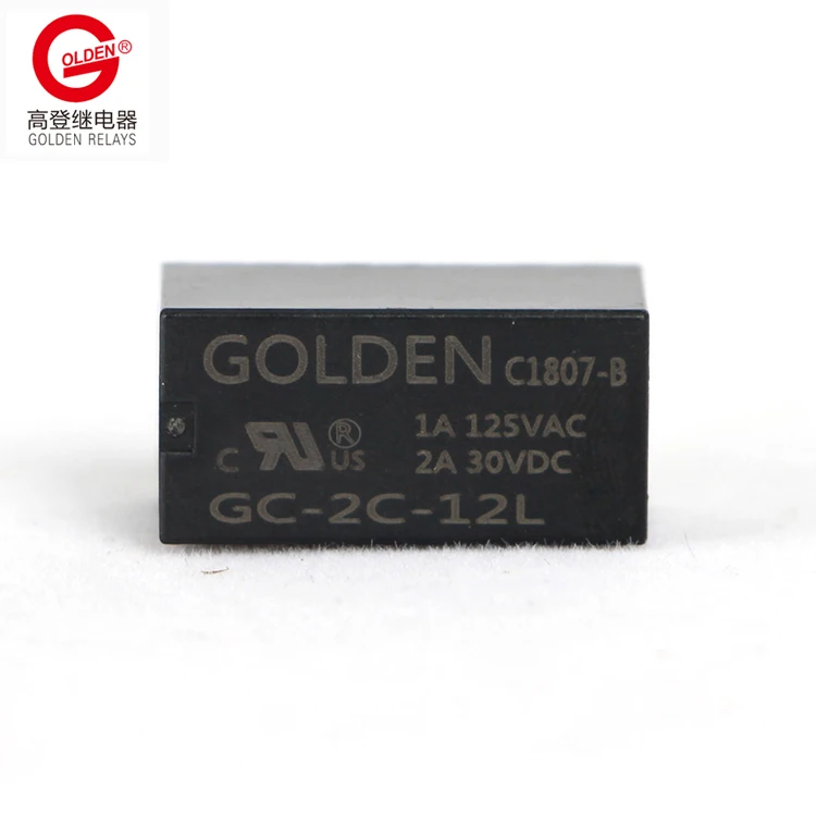 Golden Relay Gc-2c-12l 1a 2a 3a 3vdc 6vdc 9vdc 12vdc 24vdc 48vdc 8 Pins ...