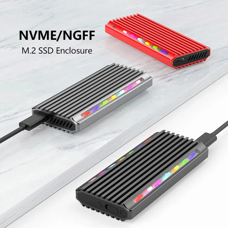 Ssd Enclosure Ngff Nvme Solid State Drive Aluminum Mobile Enclosure 10 ...