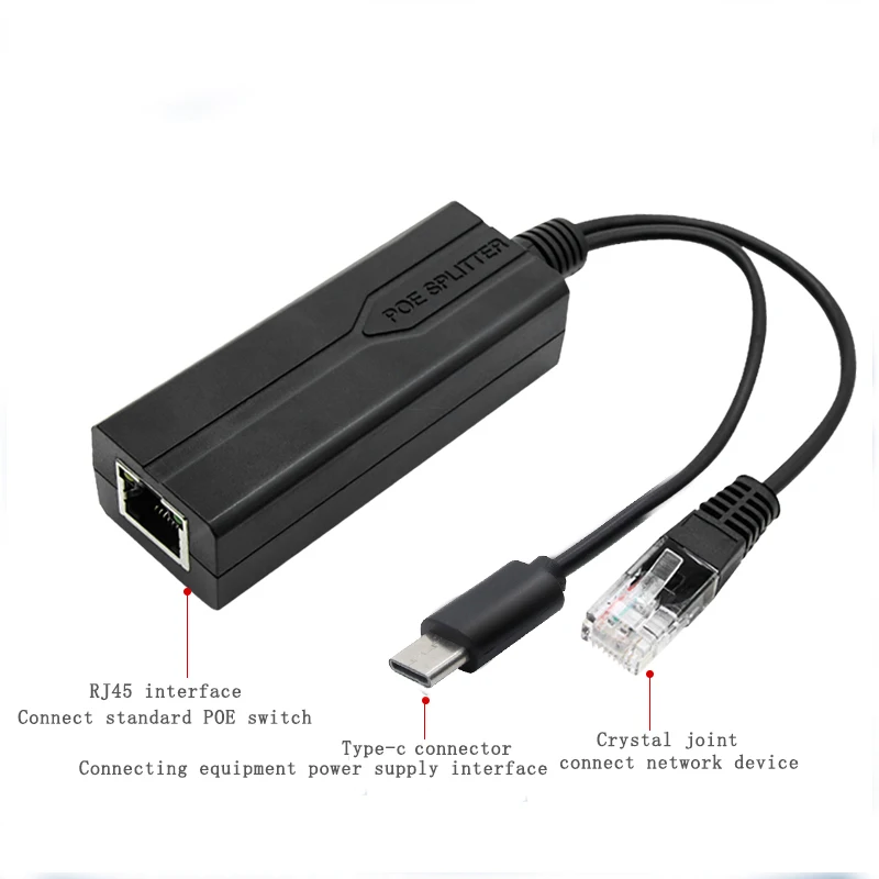 Oem Type-c Poe Separator Splitter Rj45 Adapter Cable Combiner Upoe Usb ...