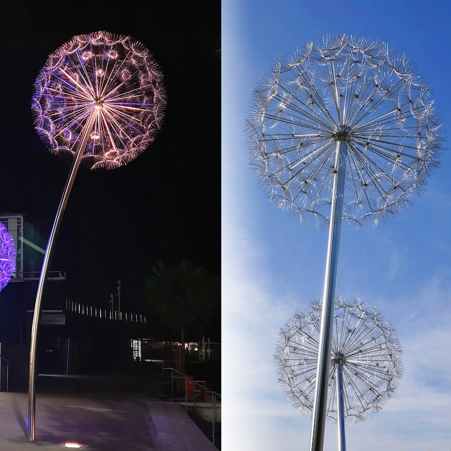 Fiber Optic Outdoor Lights - Colorful LED Dandelion Lights