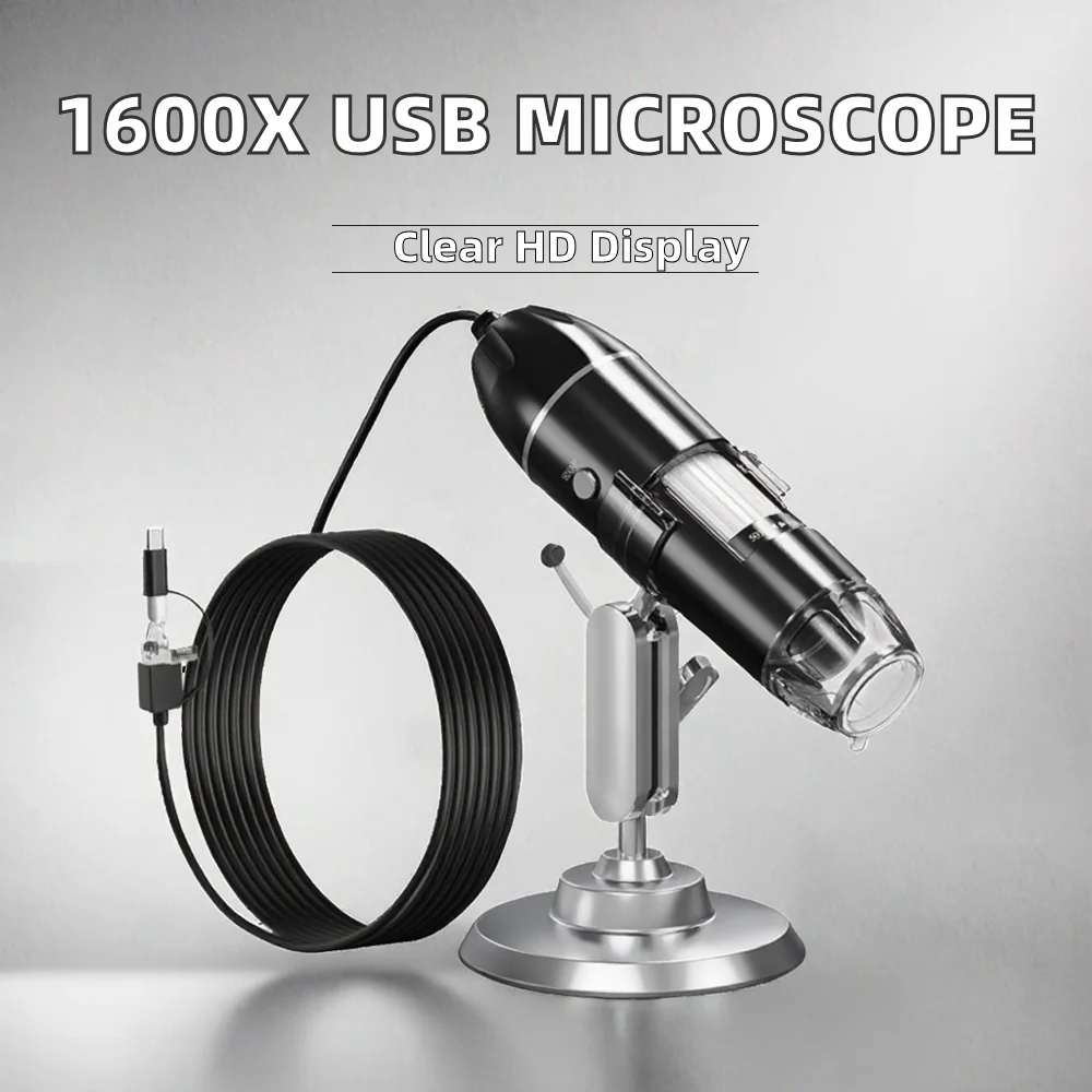 Factory 1600x USB Digital Microscope with LED Light Source Monocular ...