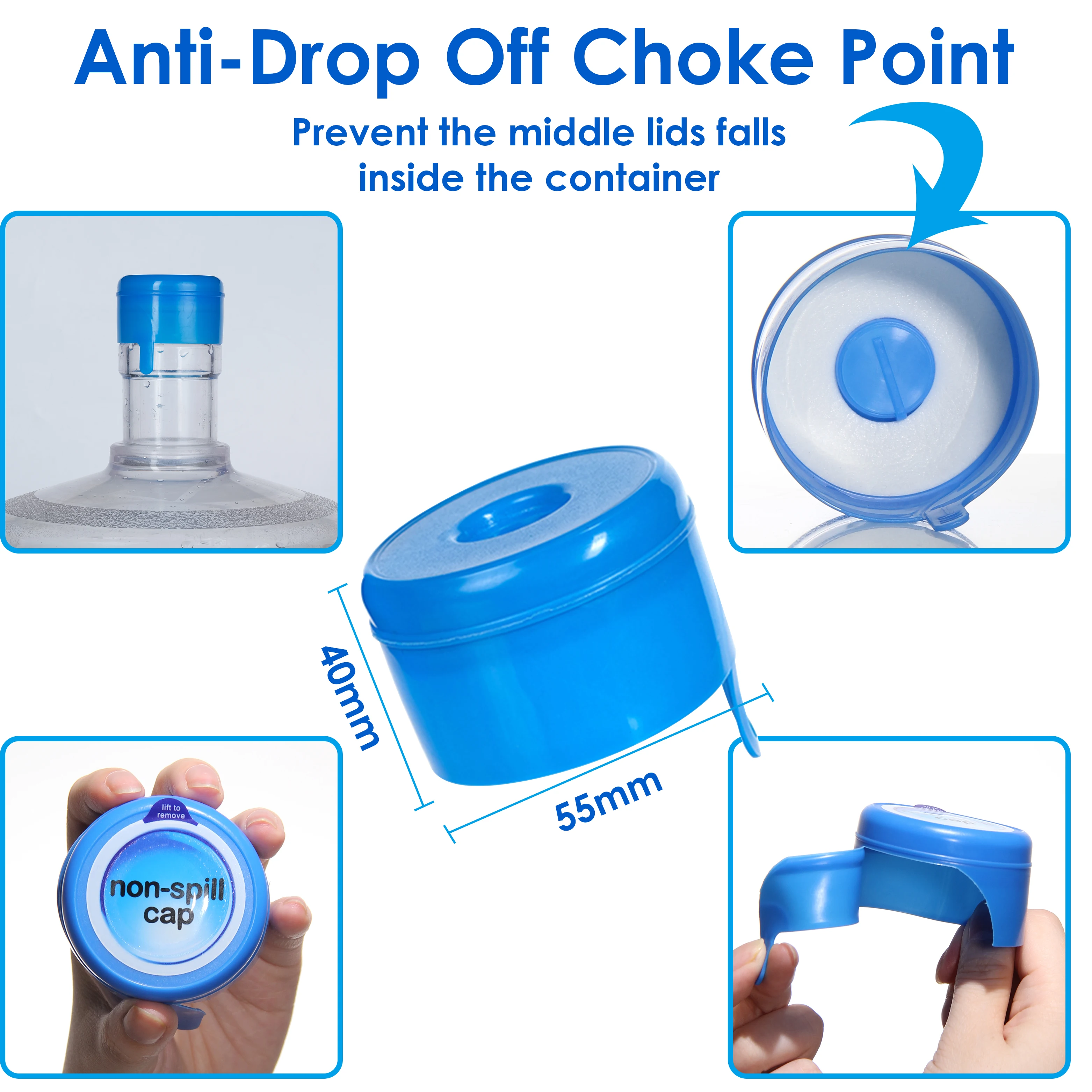 Cheap Price Neck Size 55mm Drum Jug Lid Water Bottle Lids