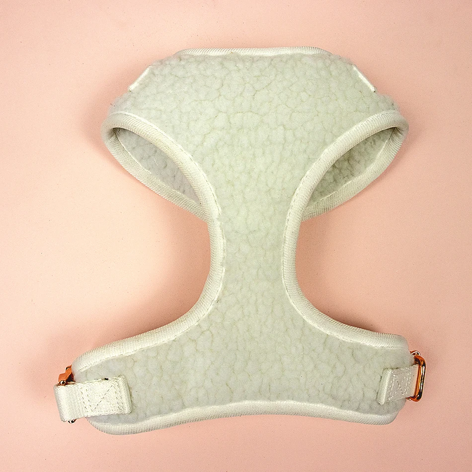 Luxury Furry Teddy Dog Harness Soft No Pull Adjustable Vest For Pet ...