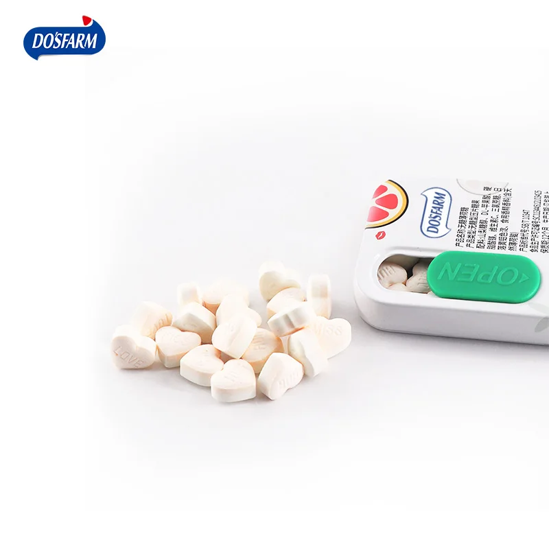 Portable Rectangular Tin Pack Sugar Free Peppermint Candy Pressed Fruit ...