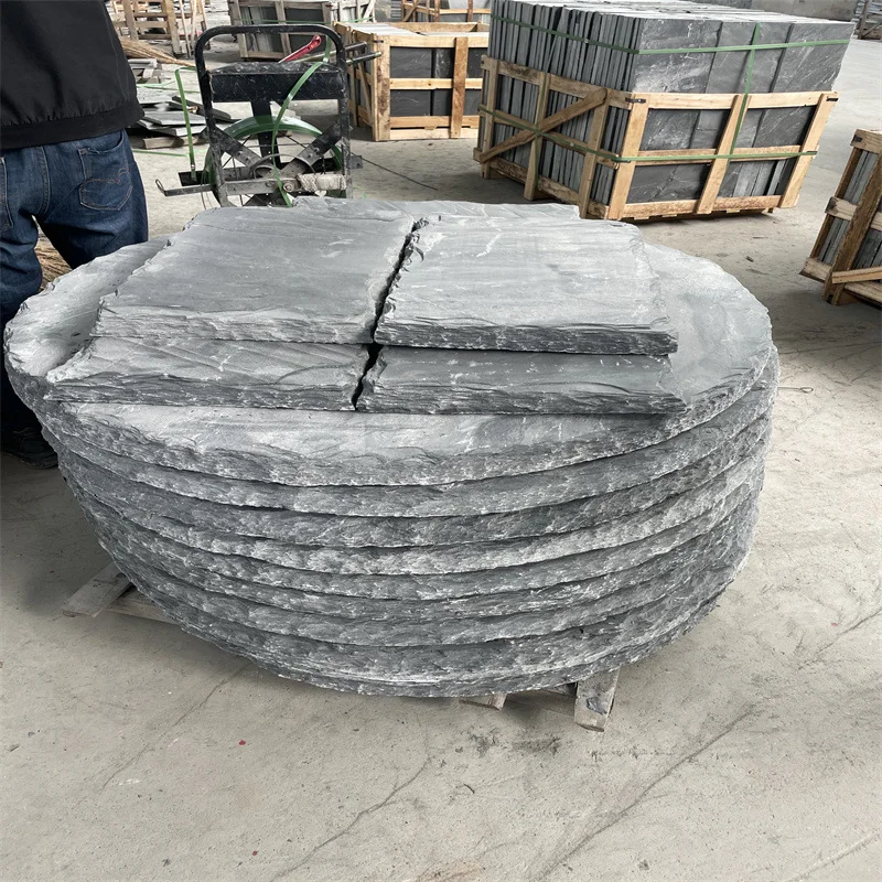 Alibaba.com: Black Circular Rough Edged Natural Slate Stepping Stones ...