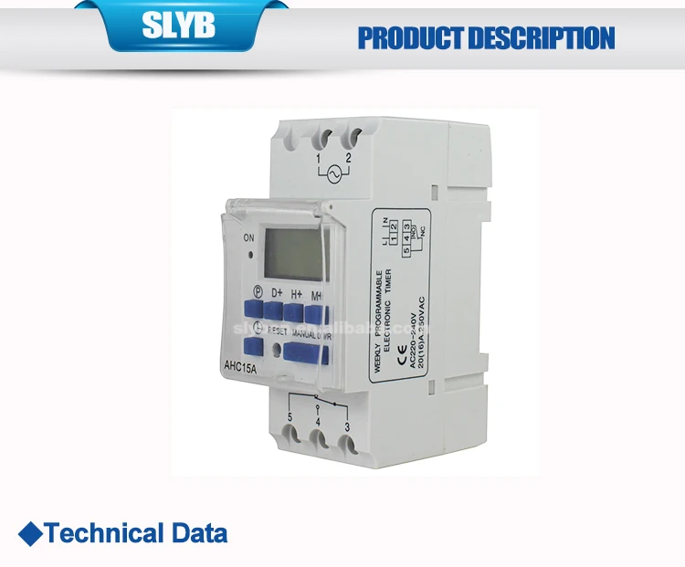 24hour LCD Digital Electric Timer Switch AHC15A for Light Control