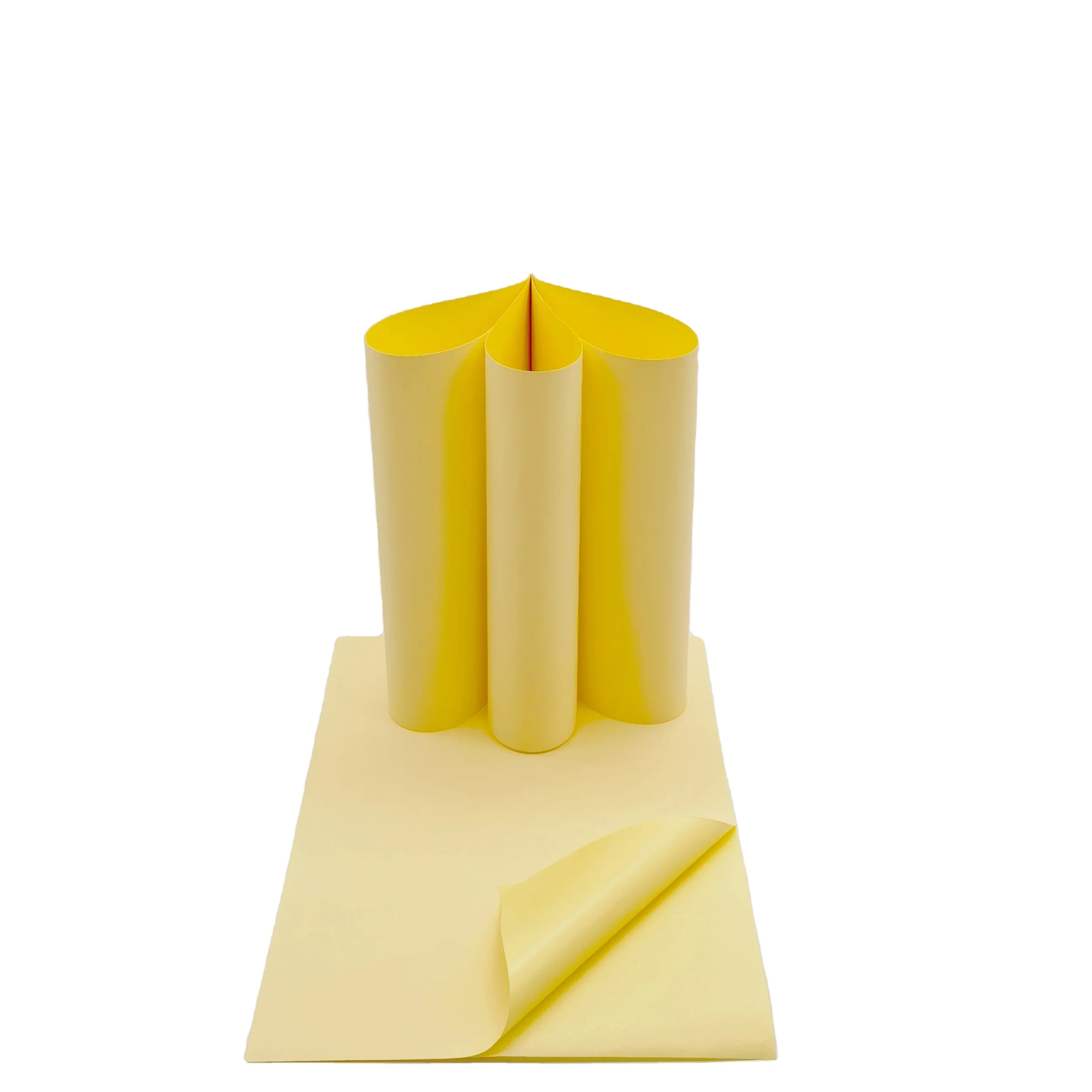 A4 Matte Light Yellow Sticker Paper Self-adhesive 25 Sheets Waterproof ...