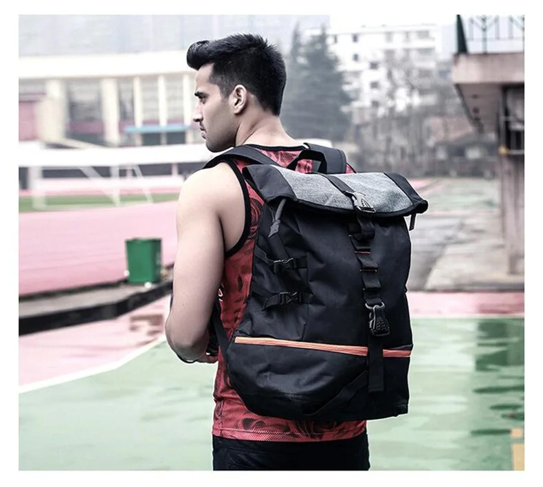 Custom Waterproof Sport Backpack Men Travel Rolltop Daypack Male Large ...