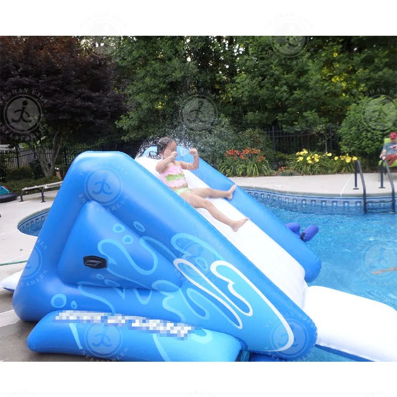 Inflatable Lounge Platform Pvc Water Spray Slide Play Center Fun Play ...