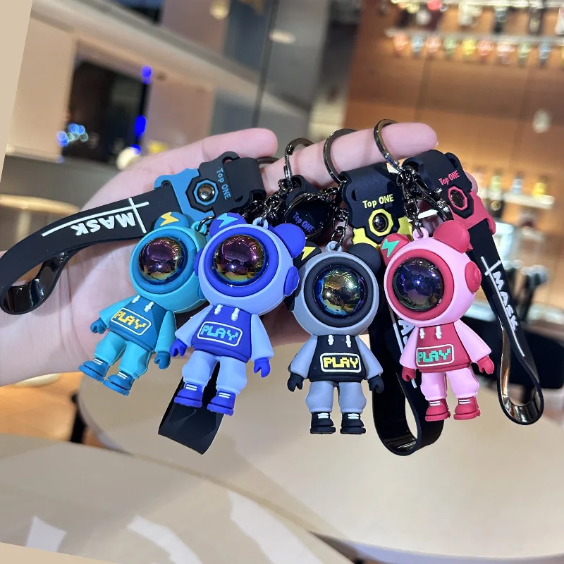 Custom Cartoon Character Kid Keyring Key Chain Toy Rubber