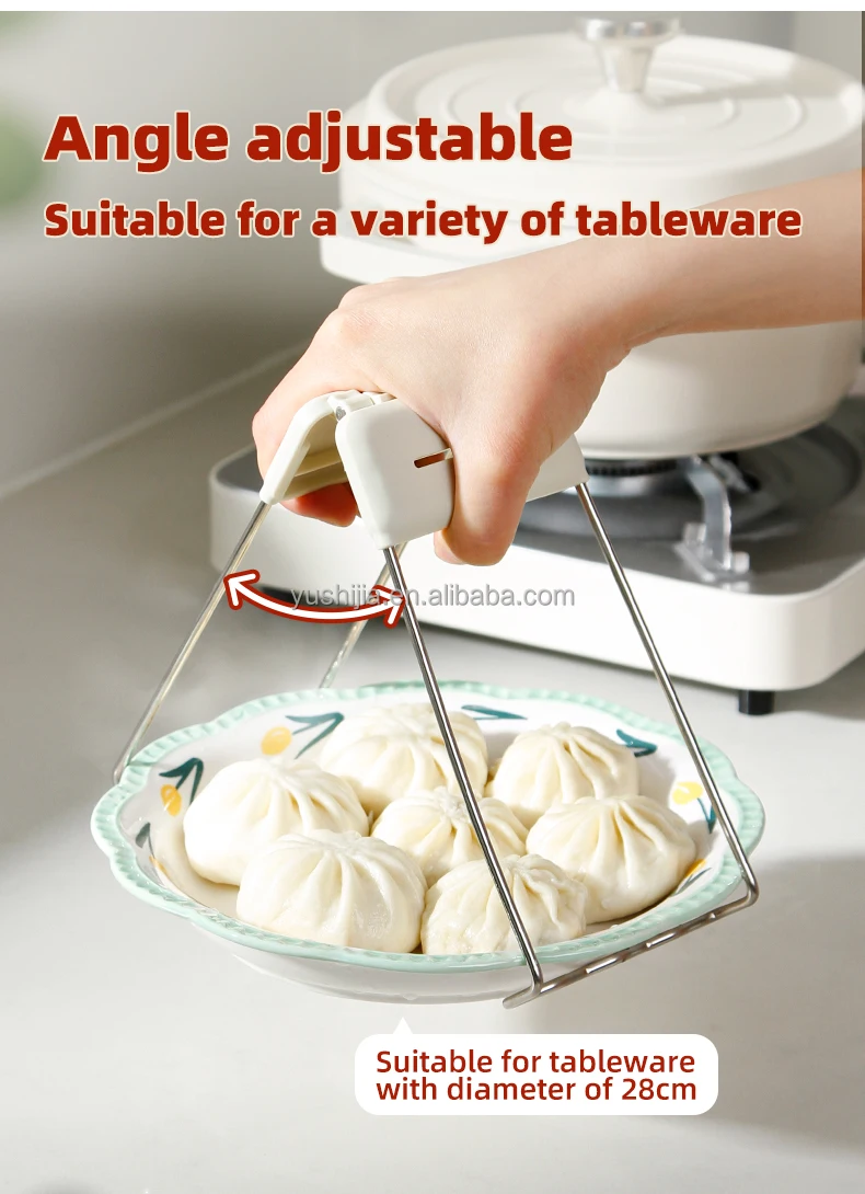 Anti-scald Kitchen Tool Clip Grill Bowl Clamps Utensils Stainless Steel ...