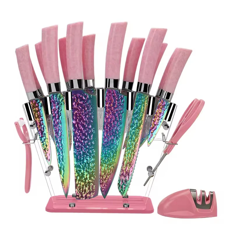19-Piece Professional Stainless Steel Kitchen Knife Set Non-Stick Non ...