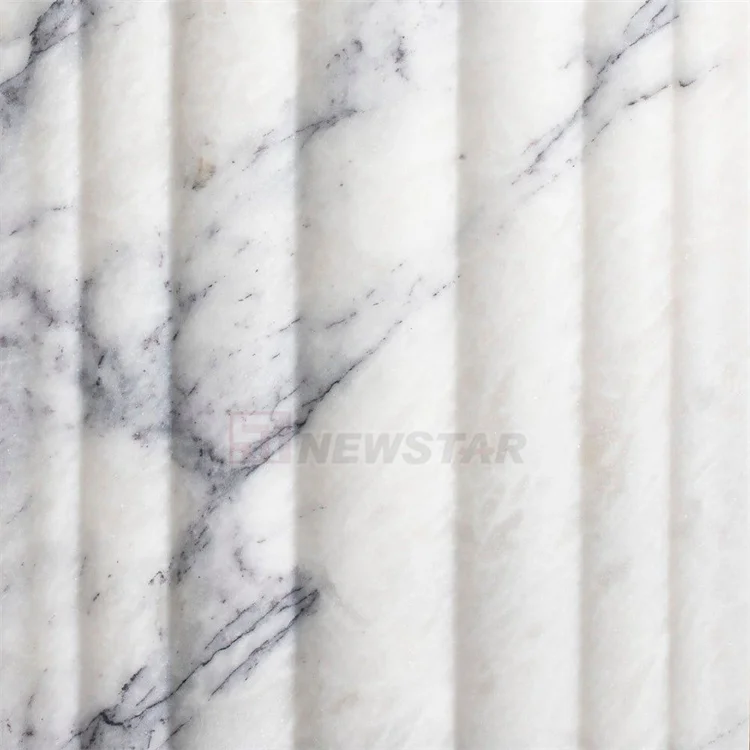 Fluted Marble Tiles - Natural Stone Wall Panels for Kitchen & Bathroom ...