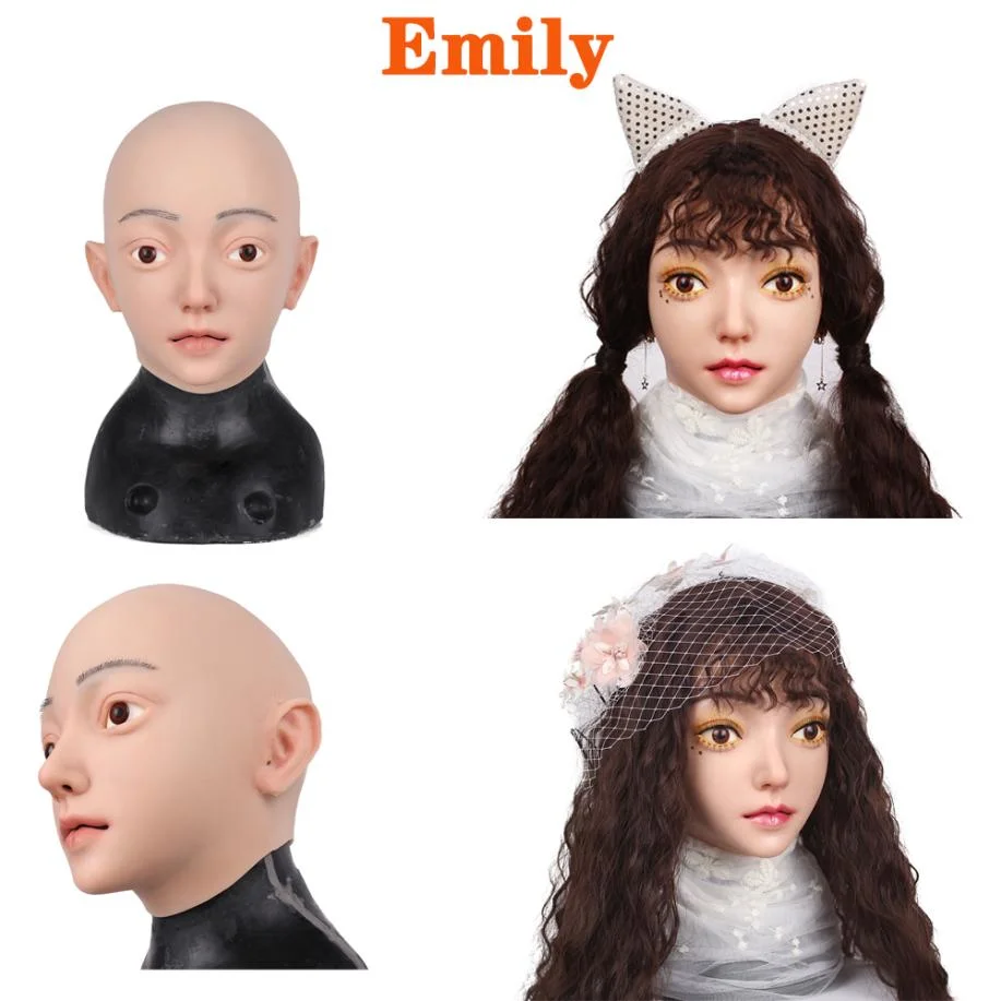 Custom Realistic Human Body Female Silicone Mask for Halloween