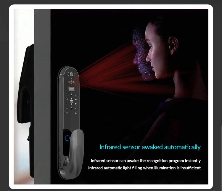 3d Face Recognition Door Lock Wifi App Digital Facial Recognition Smart ...