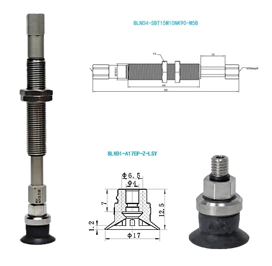 Pneumatic Parts Buffer Bracket Series Vacuum Suction Cups For ...