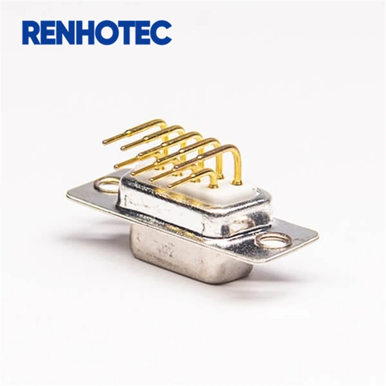 DB9 Connector 9 Pin D-sub Female, Right Angled Through Hole for PCB ...